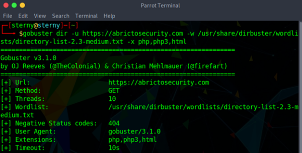 Gobuster Directory Enumerator Cheat Sheet - Abricto Security