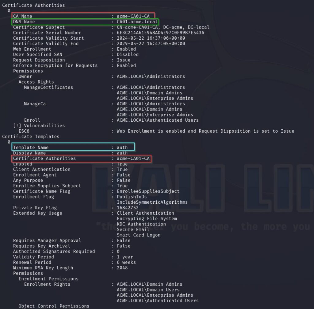 ESC1 & ESC8: Pentesting Active Directory Certificate Services
